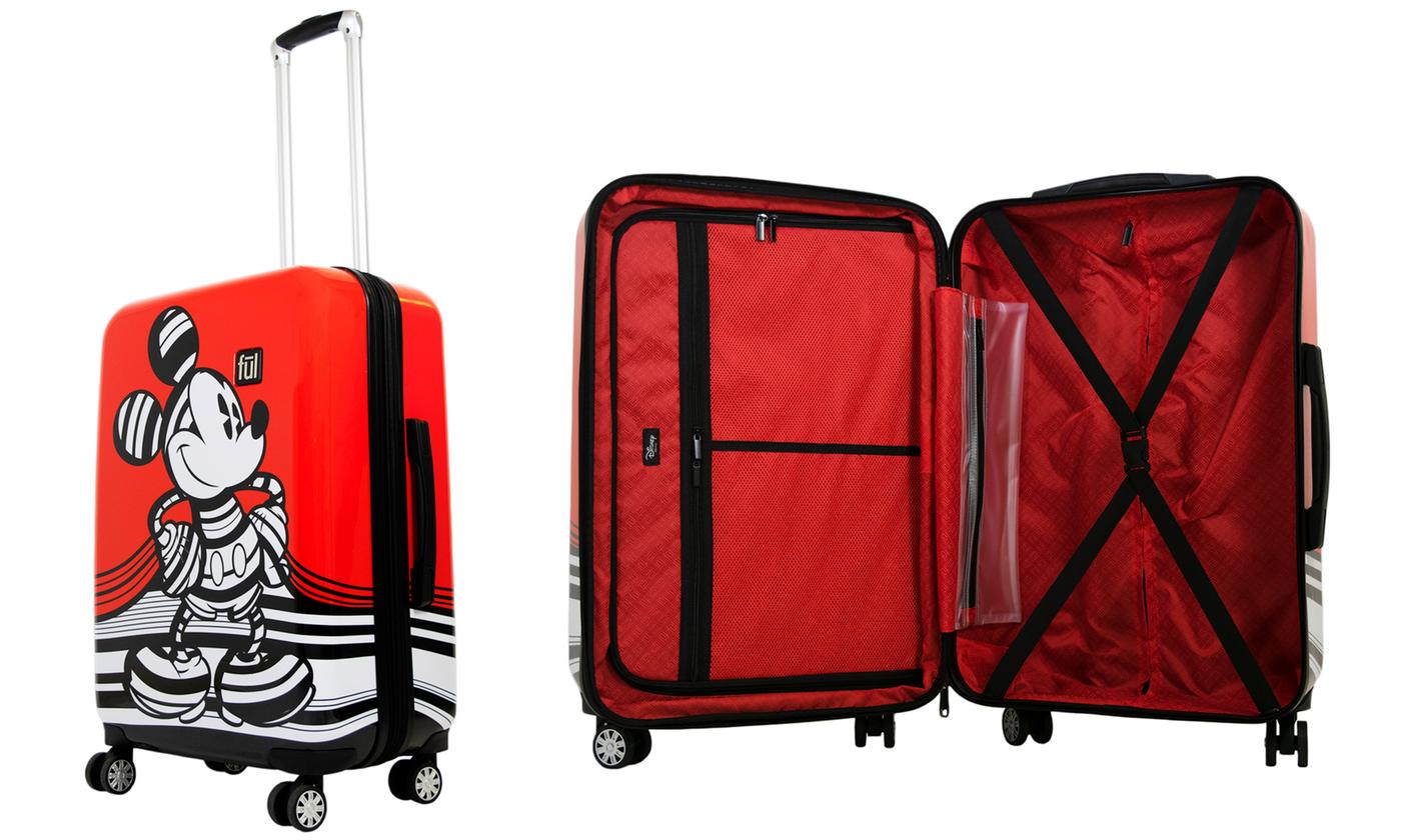 Review: Disney's Striped Mickey Mouse Hard Sided Luggage Set (3-Piece ...